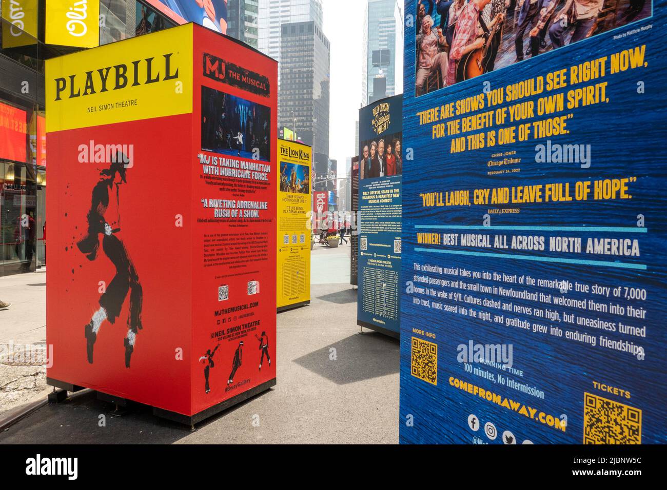 The Broadway Grand Gallery theatre playbill display in Times Square ...