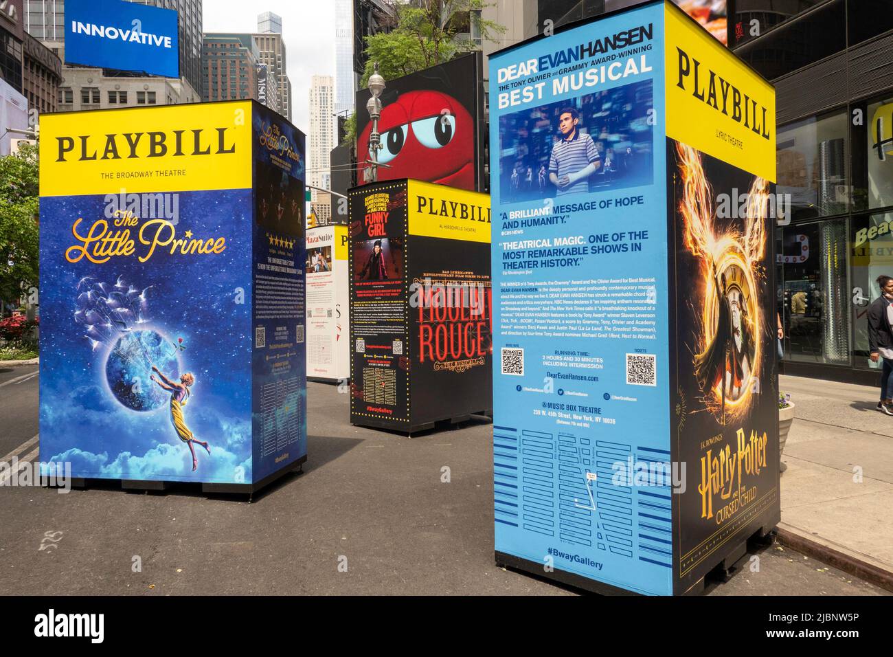 The Broadway Grand Gallery theatre playbill display in Times Square ...