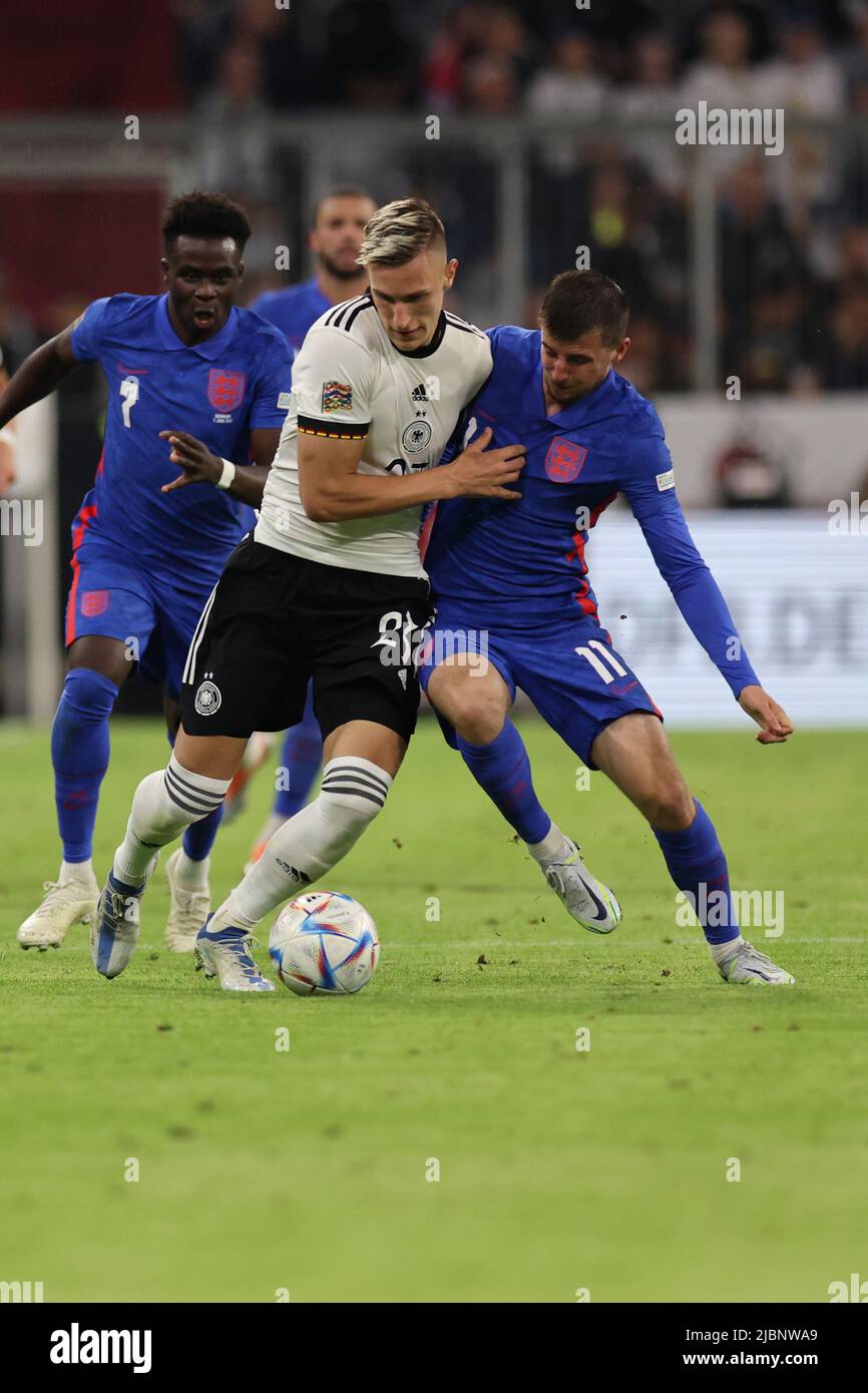 Munich, Germany. 07th June, 2022. Soccer: Nations League A, Germany ...