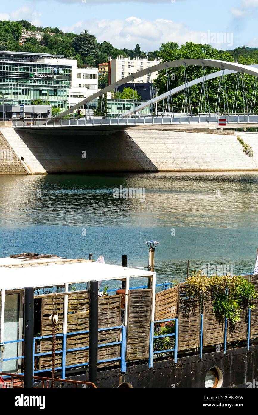 Schuman bridge, Vaise district, Lyon, Rhône department, AURA Region ...