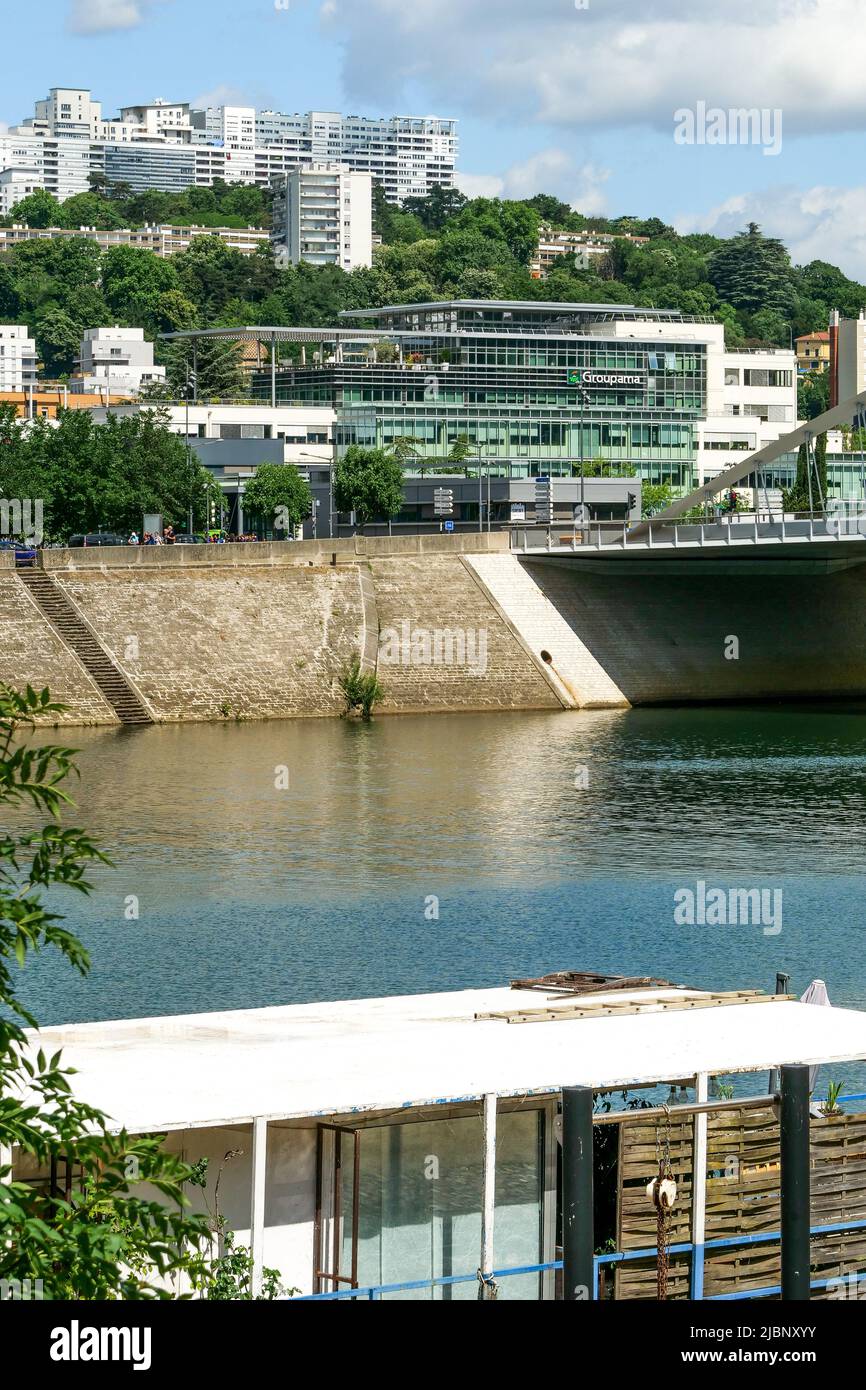 Schuman bridge, Vaise district, Lyon, Rhône department, AURA Region ...