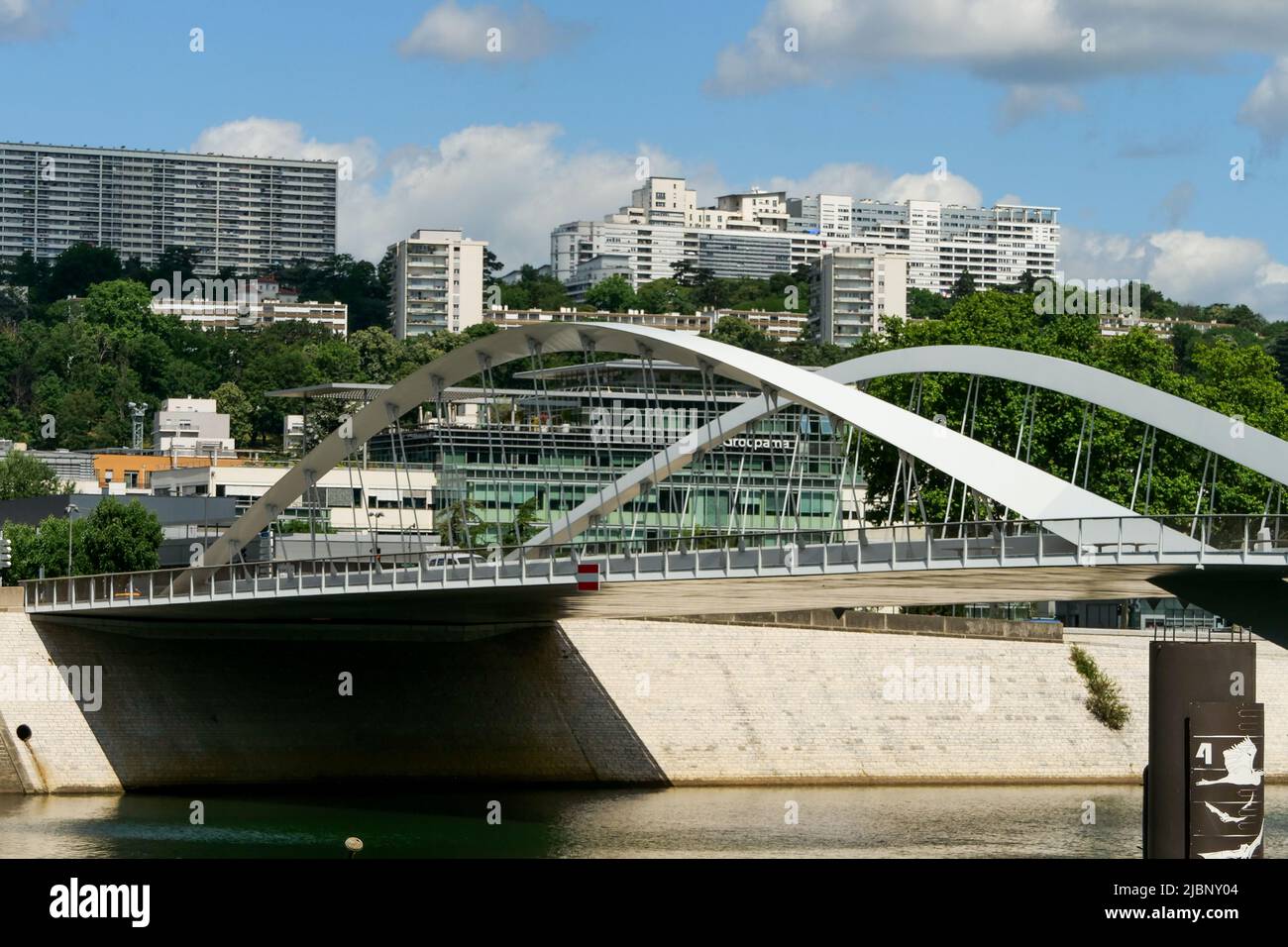 Schuman bridge, Vaise district, Lyon, Rhône department, AURA Region ...