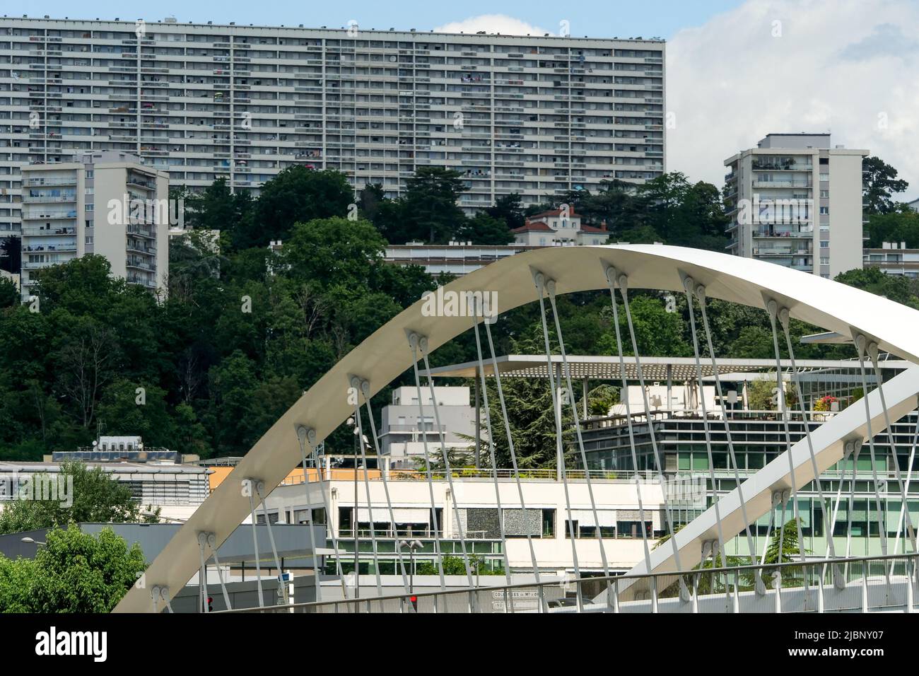 Schuman bridge, Vaise district, Lyon, Rhône department, AURA Region ...