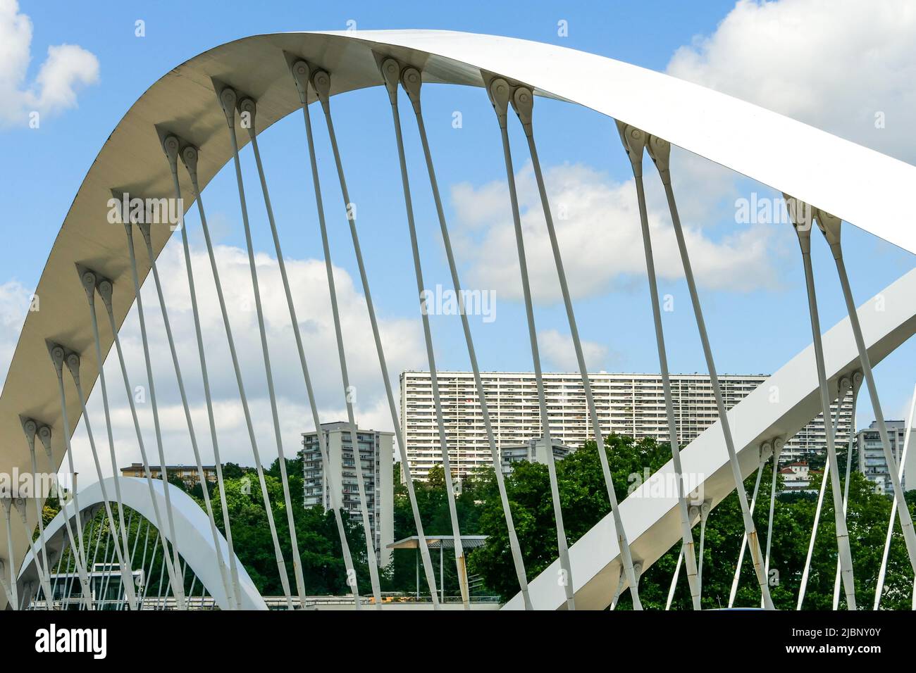 Schuman bridge, Vaise district, Lyon, Rhône department, AURA Region ...