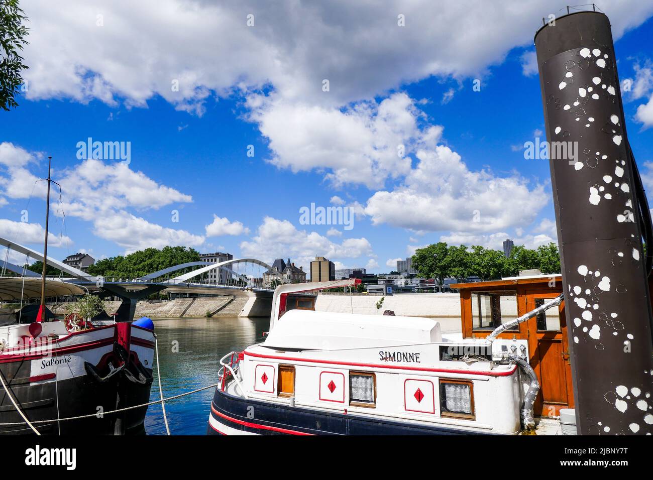 Schuman bridge, Vaise district, Lyon, Rhône department, AURA Region ...