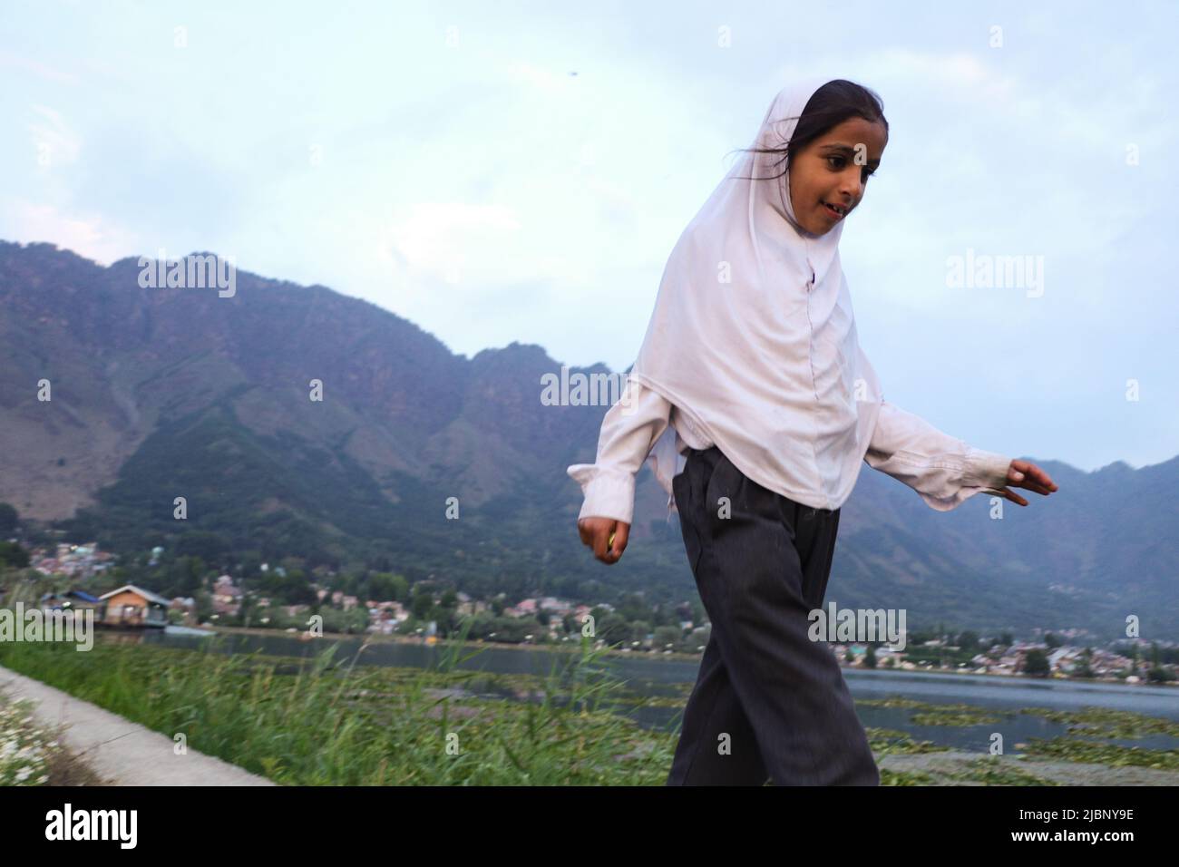 June 7, 2022, Srinagar, Jammu and Kashmir, India: A Kashmiri girl ...