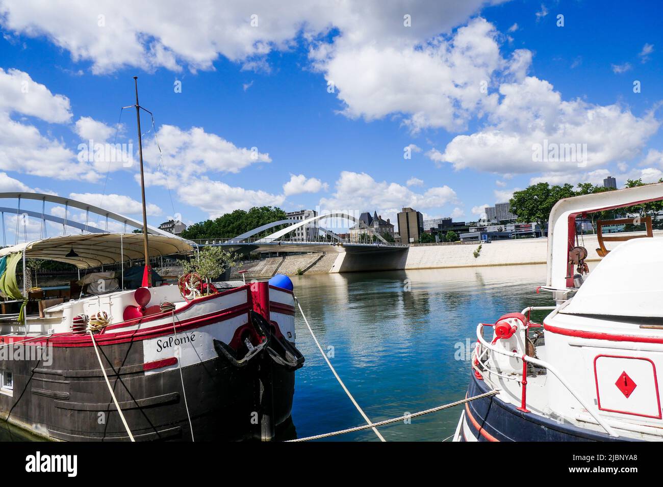Schuman bridge, Vaise district, Lyon, Rhône department, AURA Region ...