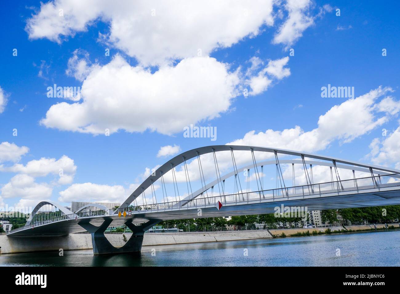 Schuman bridge, Vaise district, Lyon, Rhône department, AURA Region ...