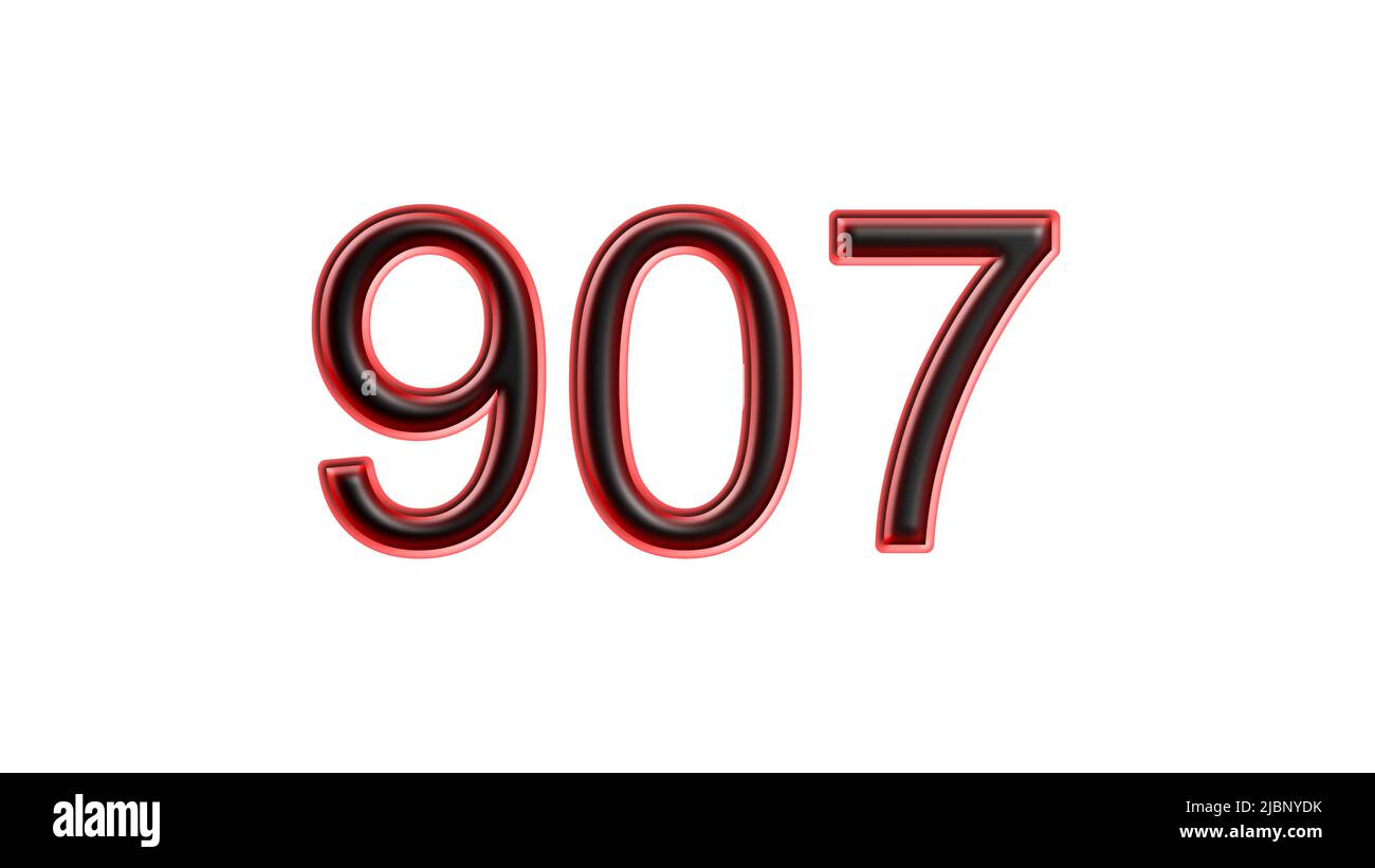 3d number 907 hi-res stock photography and images - Alamy