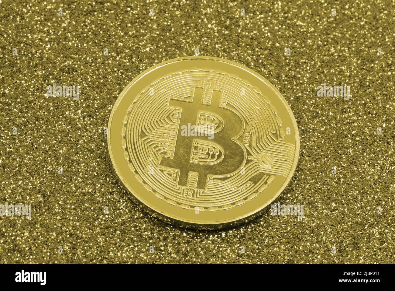 coin with the capital letter B which symbolizes the virtual ...