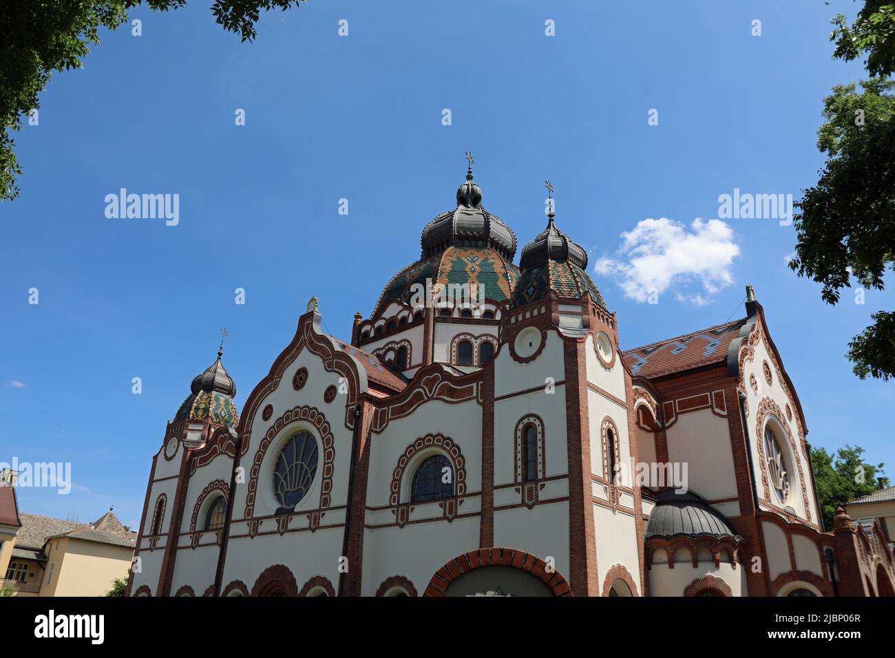 Jacab and Komor Synagogue built in the Hungarian Art Nouveau style at ...