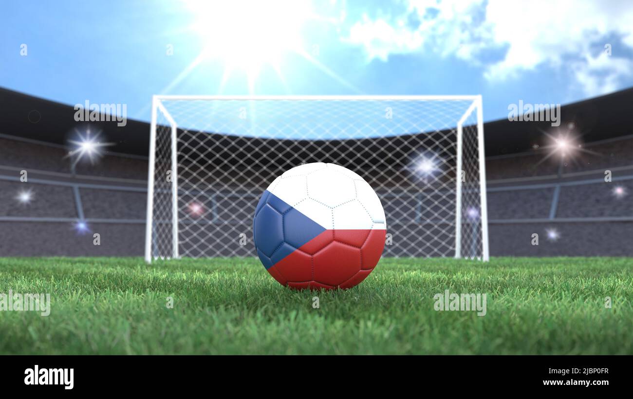 Blue sky background with czechia flag hi-res stock photography and ...