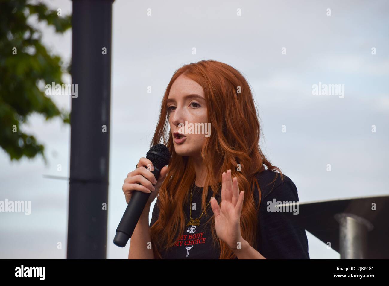 London, UK. 7th June 2022. Activist Patsy Stevenson, who was arrested ...