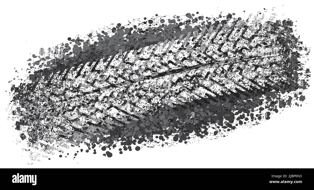 Vector trail design trace of the tyre in grunge style Stock Vector ...