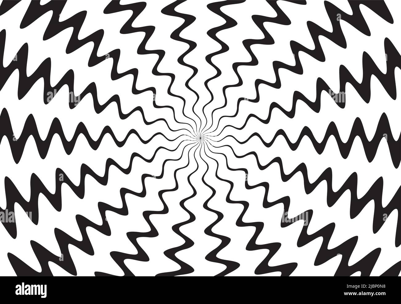 Black and white hypnotic spiral wave rays background. Psychedelic ...