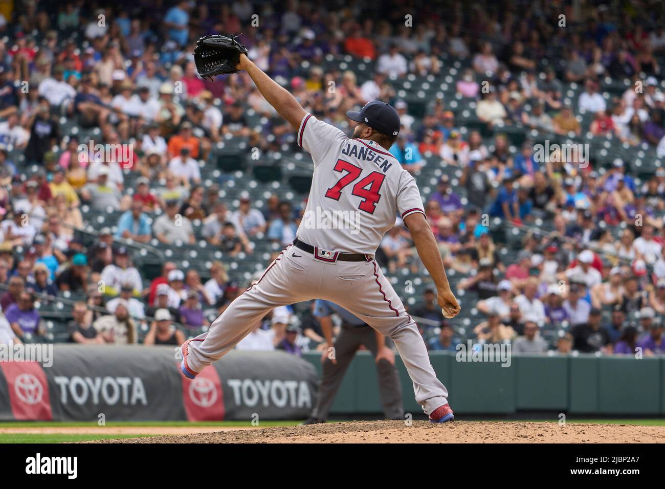 June 5 2022: Atlanta pitcher Kenley Jansen (74) throws a pitch during ...