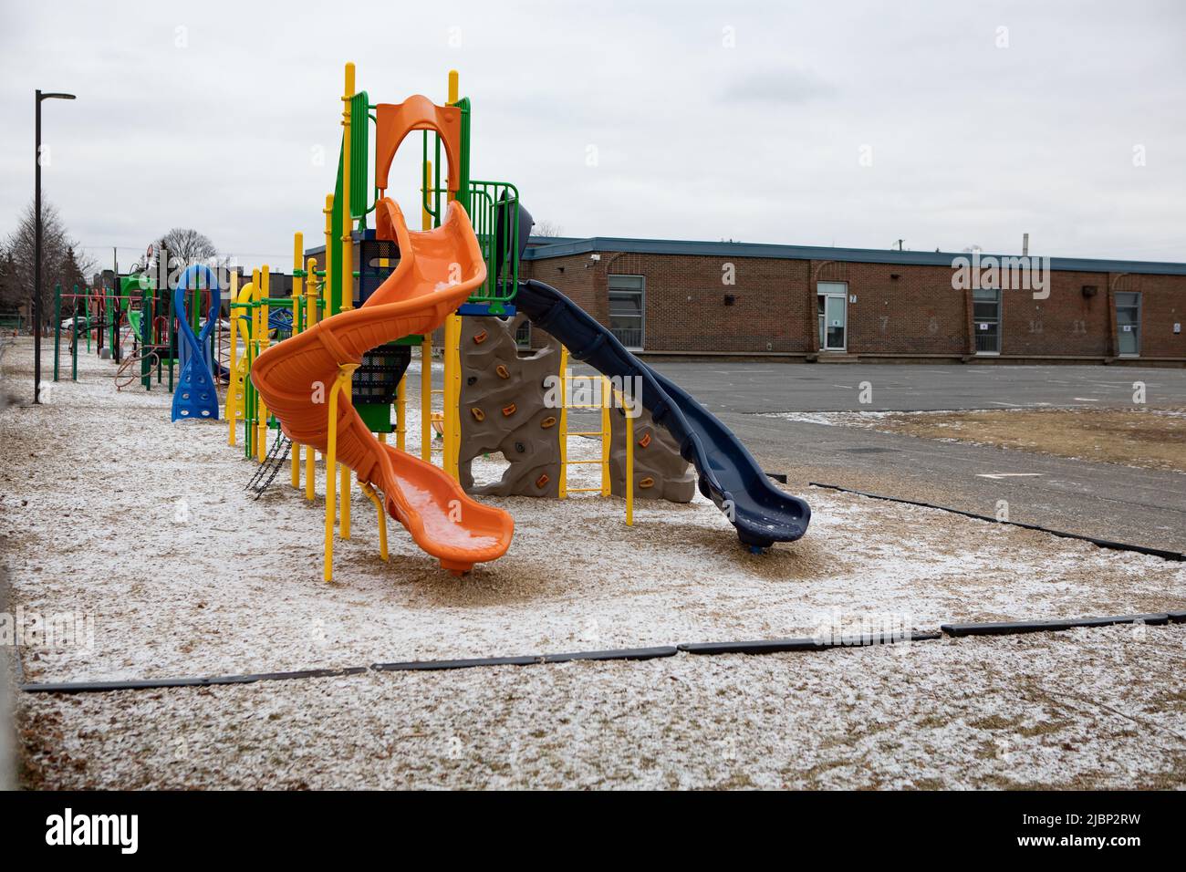 Snow school playground hi-res stock photography and images - Alamy