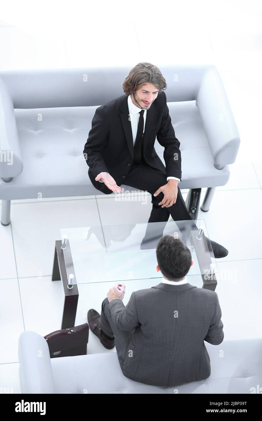 dialogue between two business people Stock Photo - Alamy