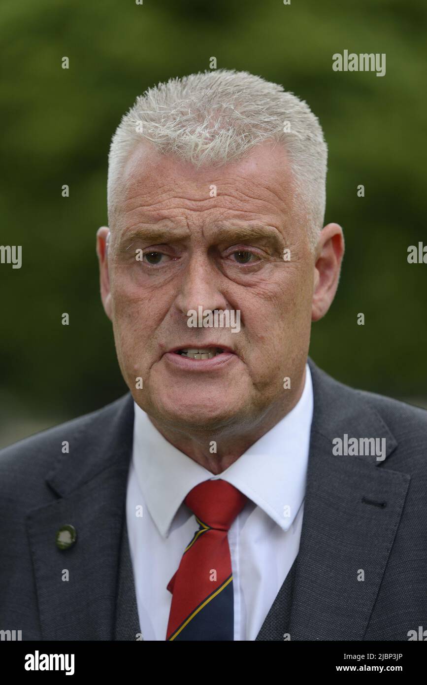 Lee Anderson MP (Con:Ashfield) in Westminster, being interviewed before ...