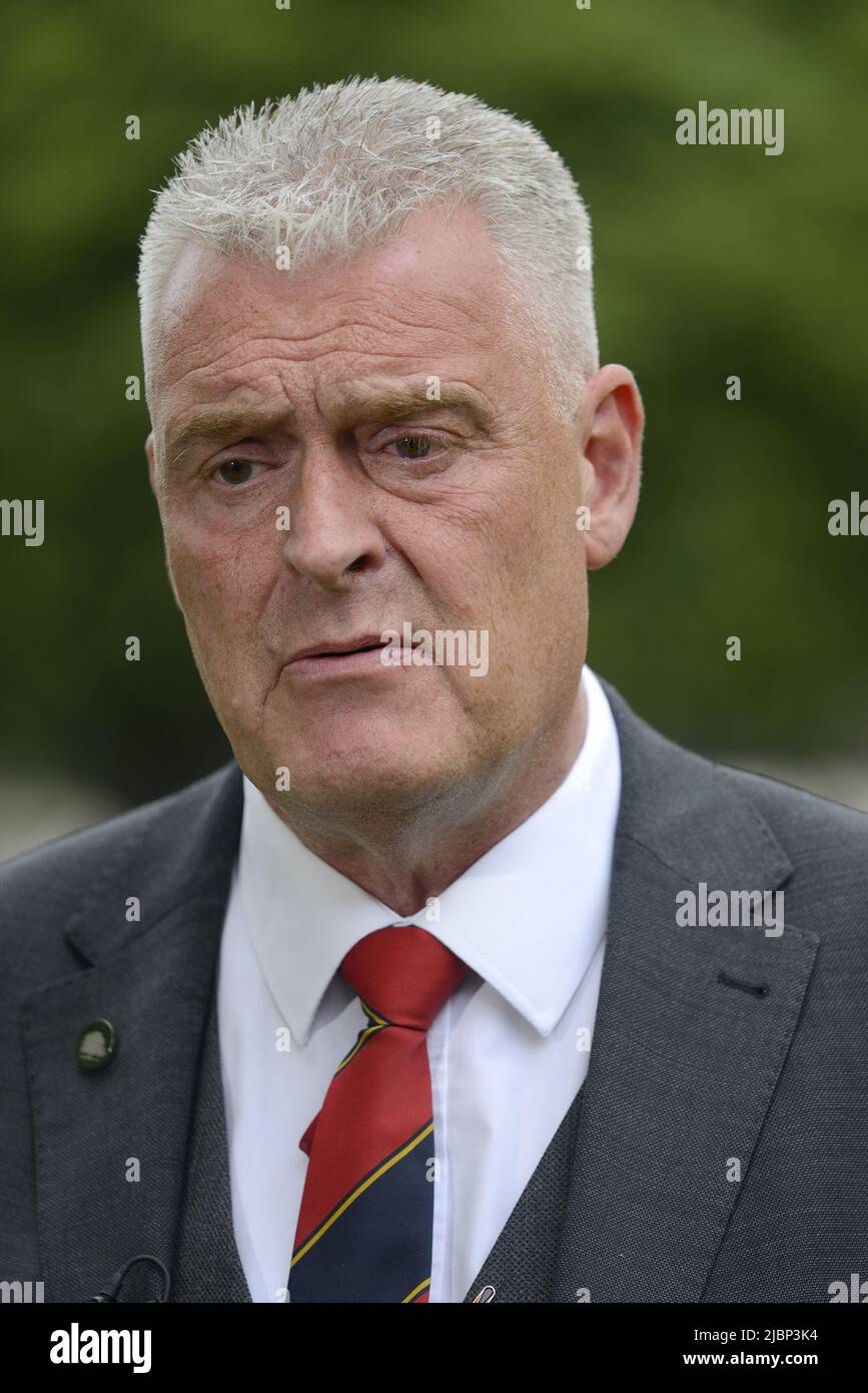 Lee Anderson MP (Con:Ashfield) in Westminster, being interviewed before ...