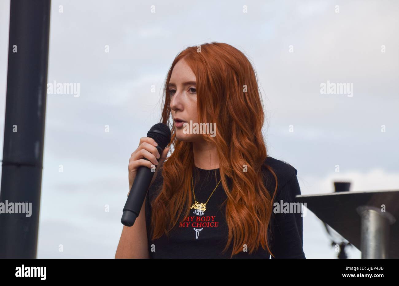 London, UK. 7th June 2022. Activist Patsy Stevenson, who was arrested ...