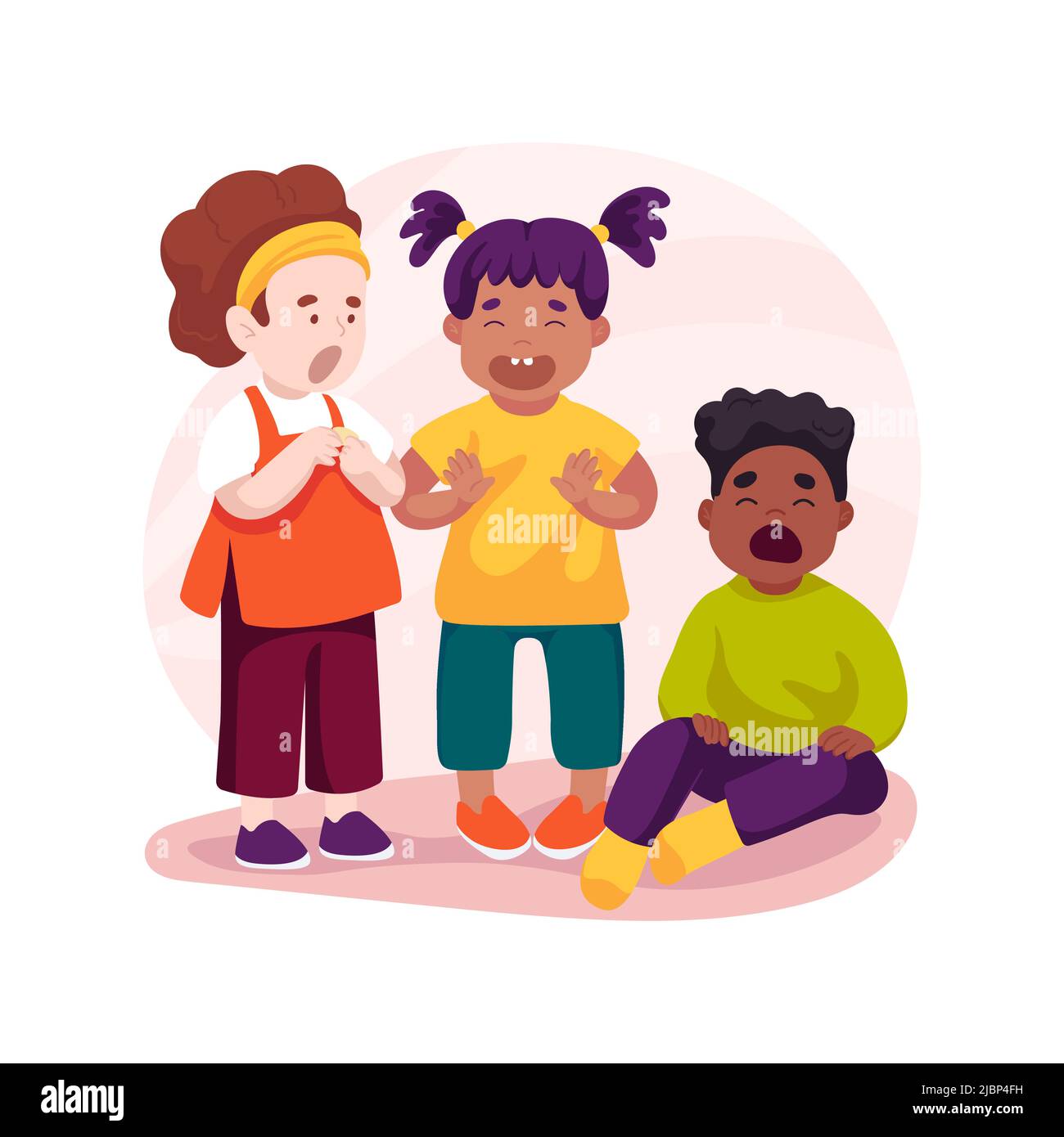 Express emotions isolated cartoon vector illustration Stock Vector ...