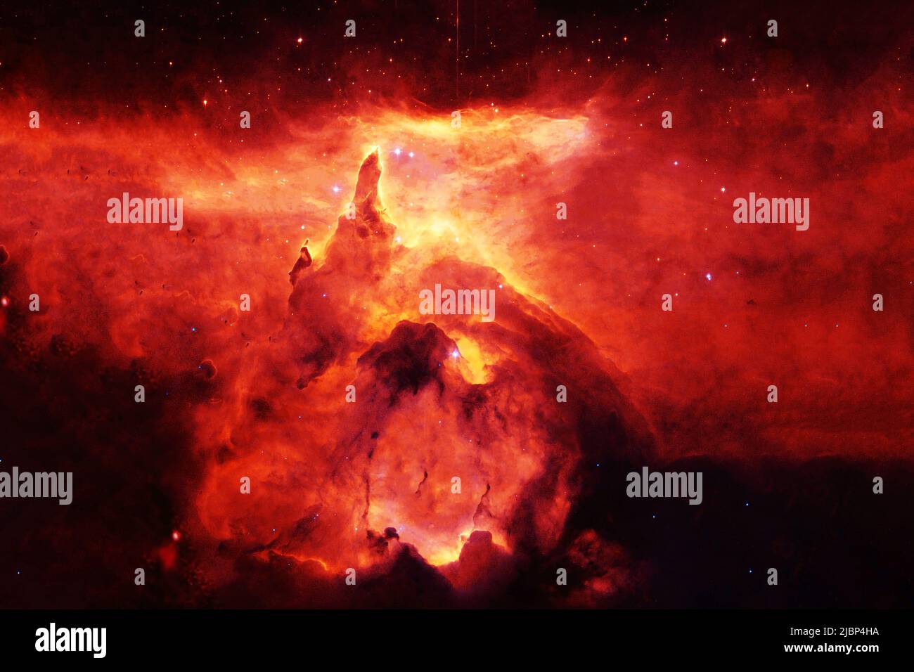 Bright red galaxy, on a dark background. Elements of this image ...