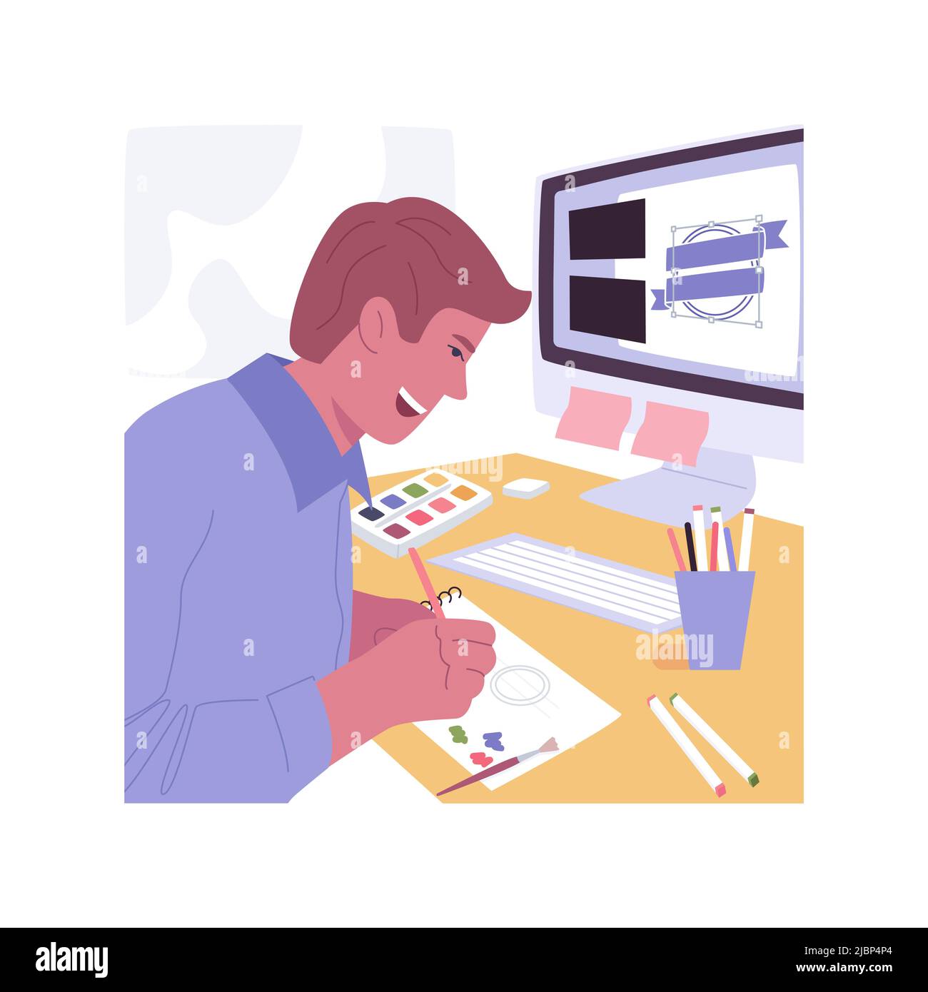 Graphic design course isolated cartoon vector illustrations Stock ... Graphic design course isolated cartoon vector illustrations Stock ...