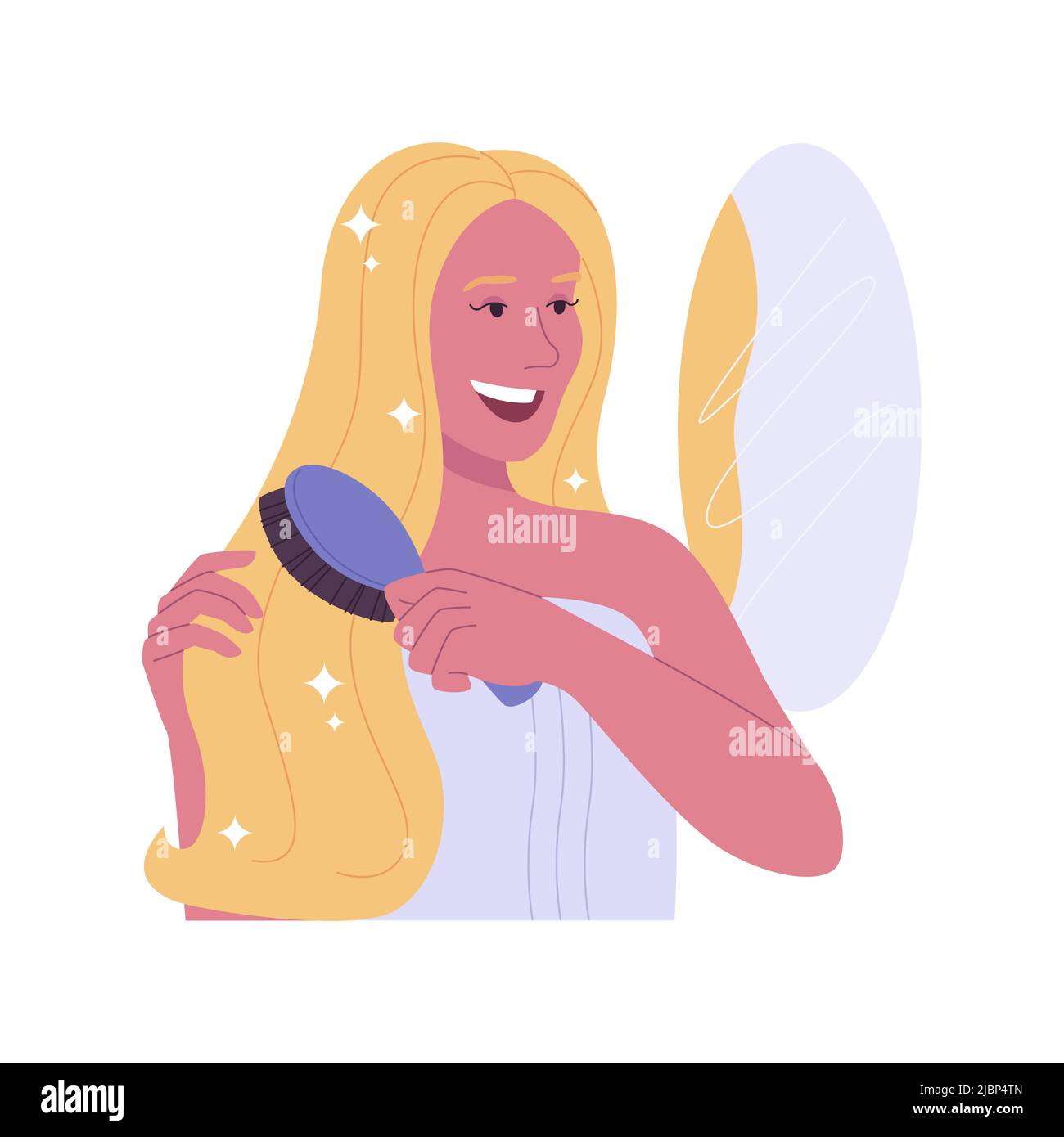 Perfect hair isolated cartoon vector illustrations Stock Vector Image ...