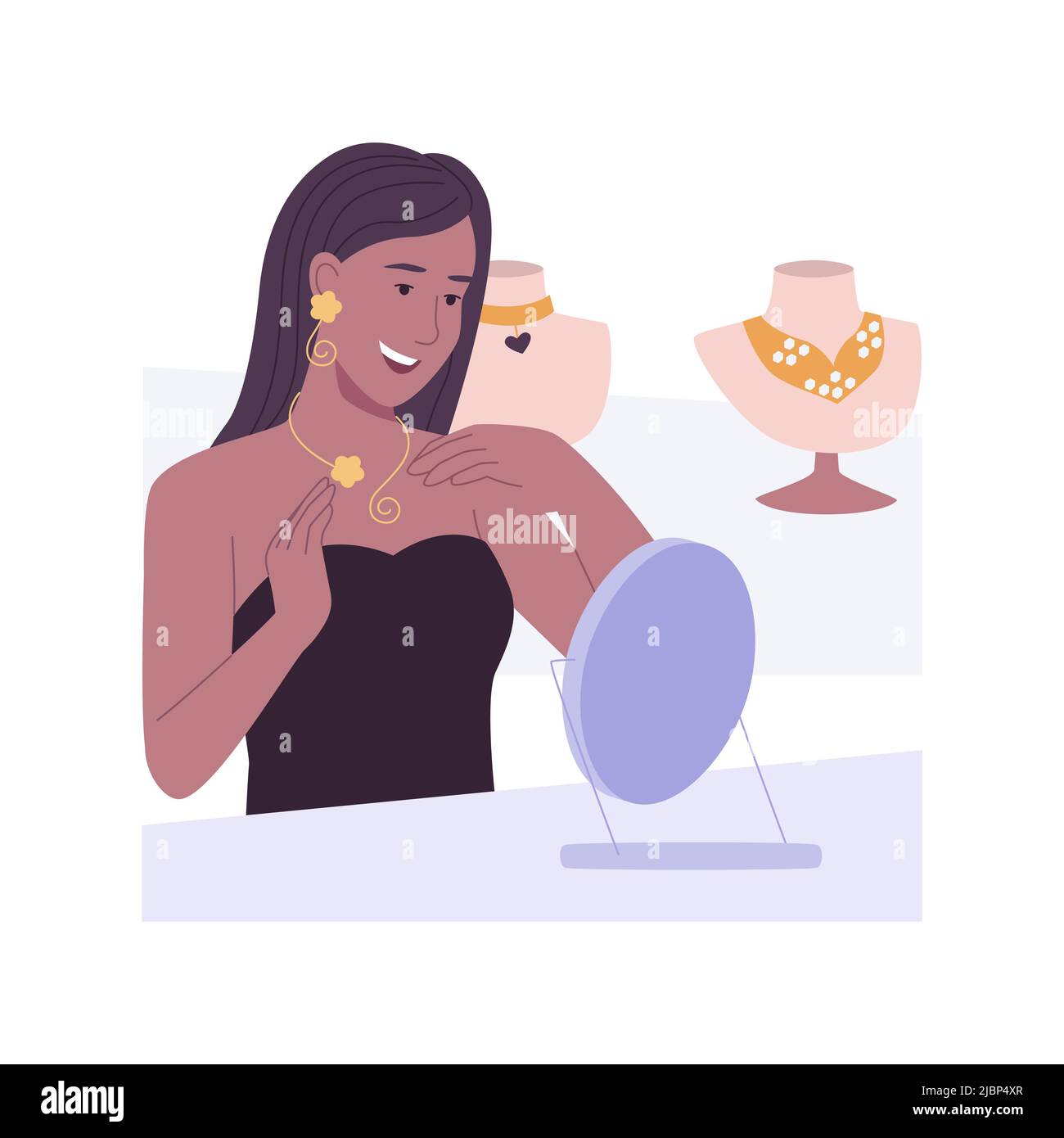 Jewelry shop isolated cartoon vector illustrations Stock Vector Image ...