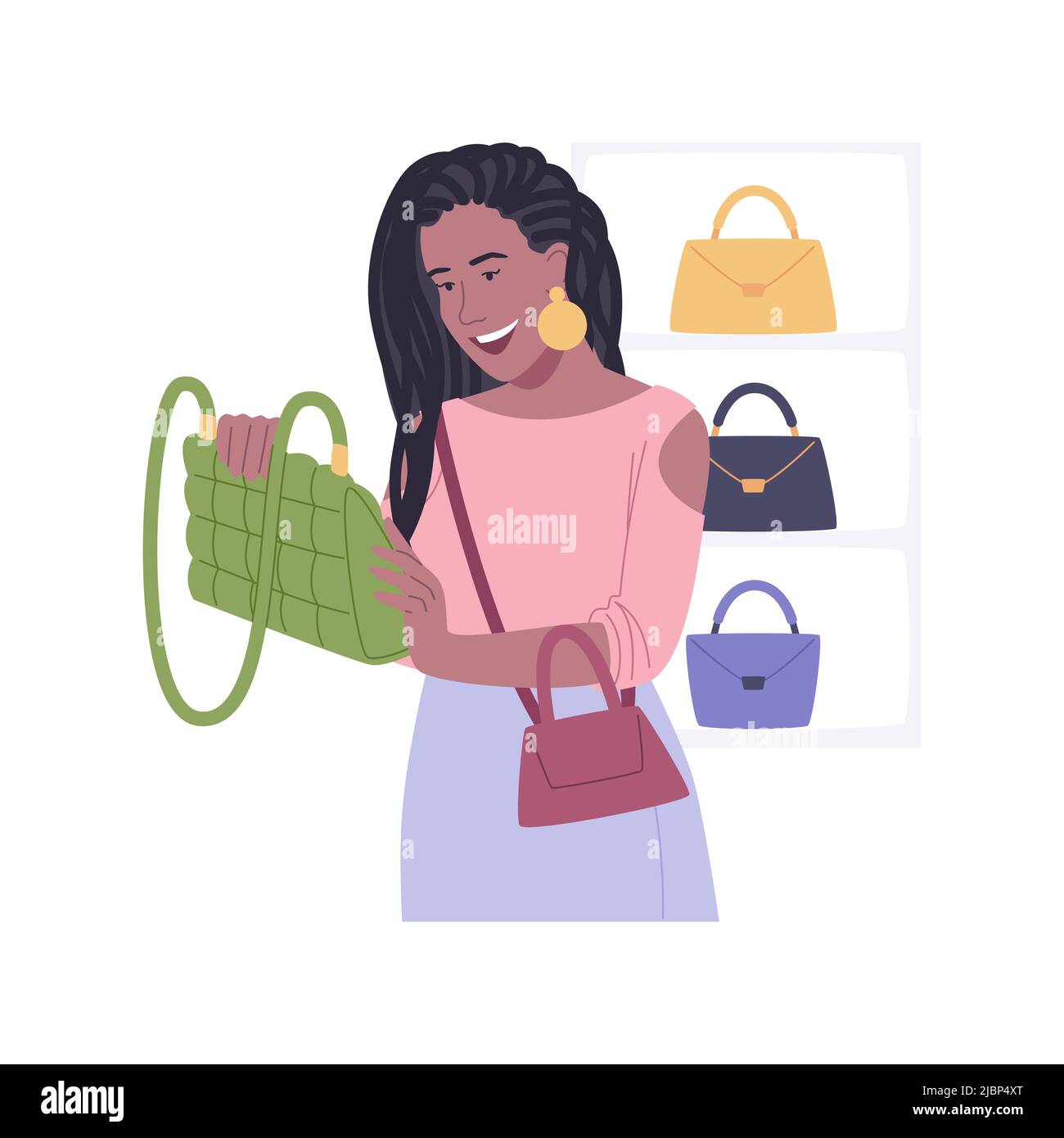 Stylish bags isolated cartoon vector illustrations Stock Vector Image ...