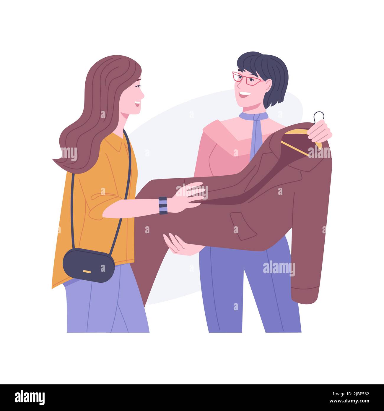 Personal stylist isolated cartoon vector illustrations Stock Vector ...