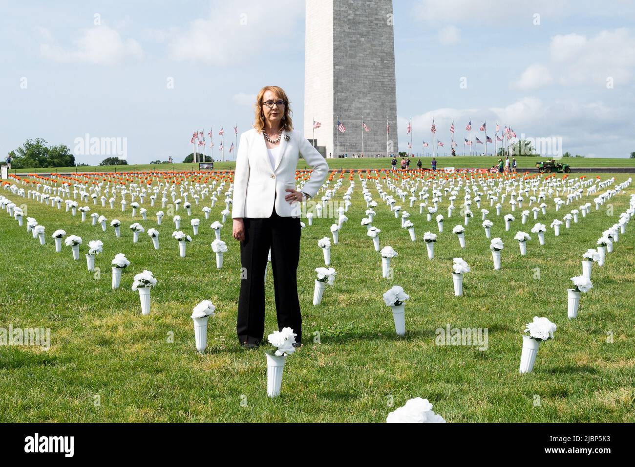 Former U.S. Representative Gabby Giffords (D-AZ) at the opening of the ...