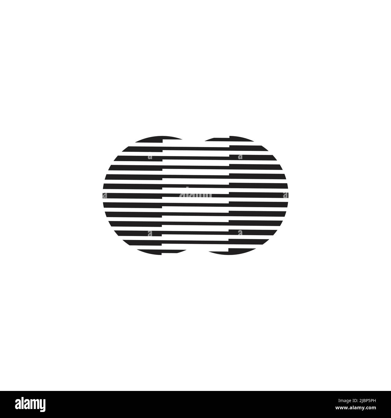 stripes motion silhouette round object logo vector Stock Vector Image ...