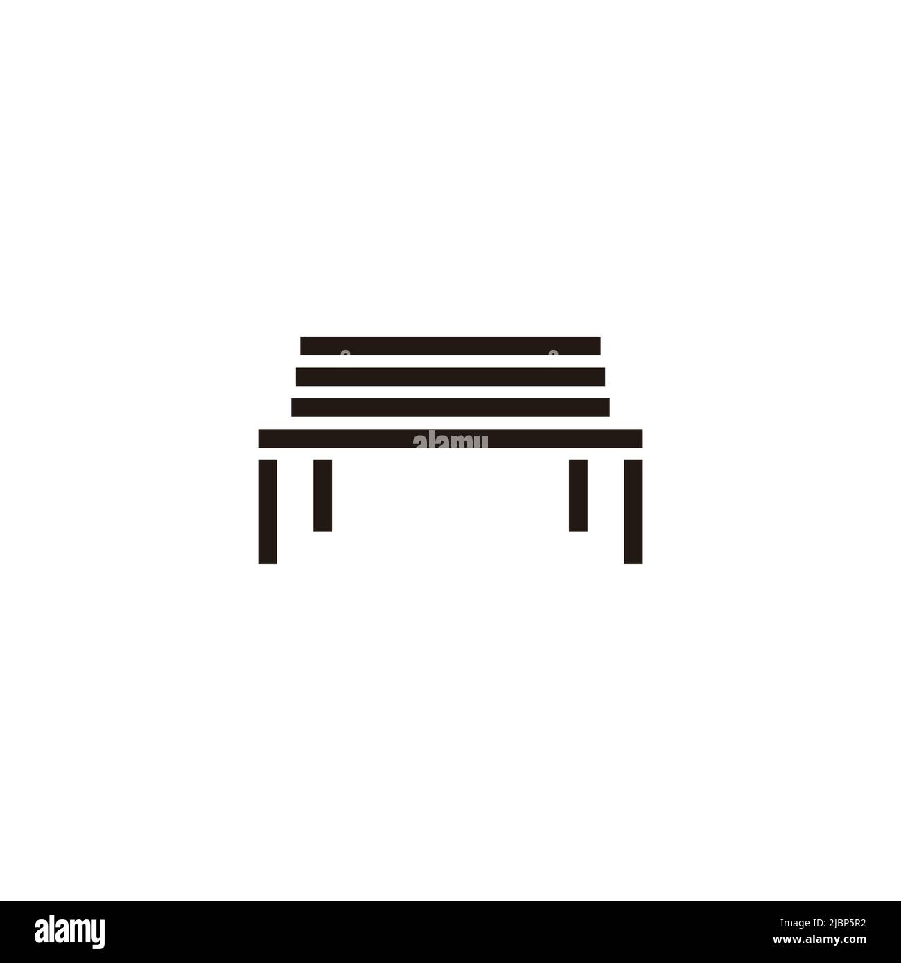 long bench simple geometric line simple logo vector Stock Vector Image ...