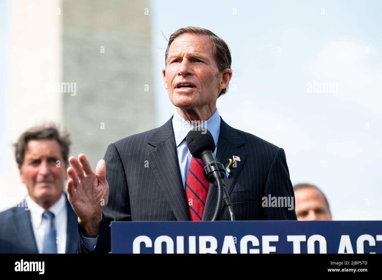 U.S. Senator Richard Blumenthal (D-CT) speaking at the opening of the ...