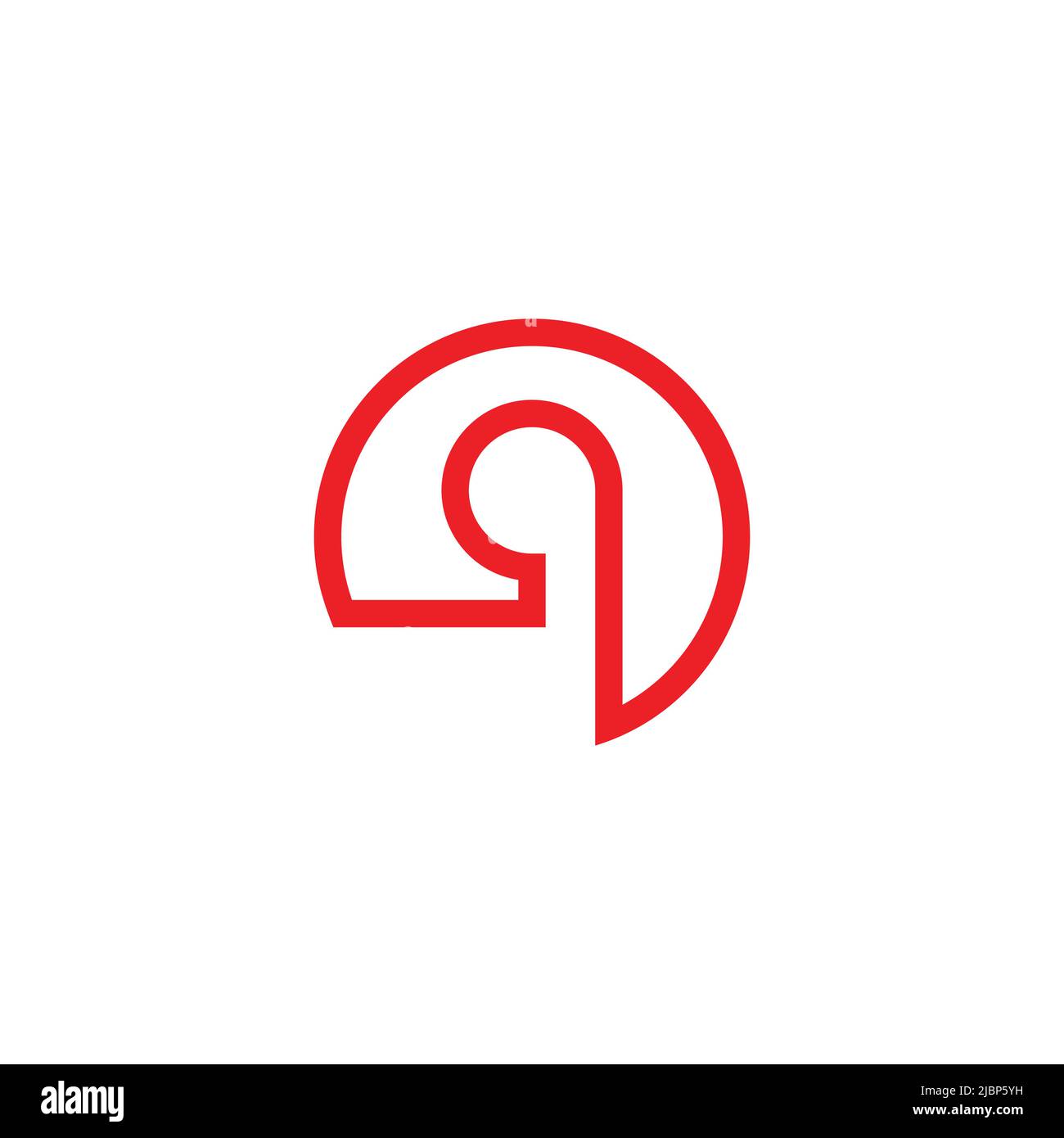 letter q circle curve thin line logo vector Stock Vector Image & Art ...