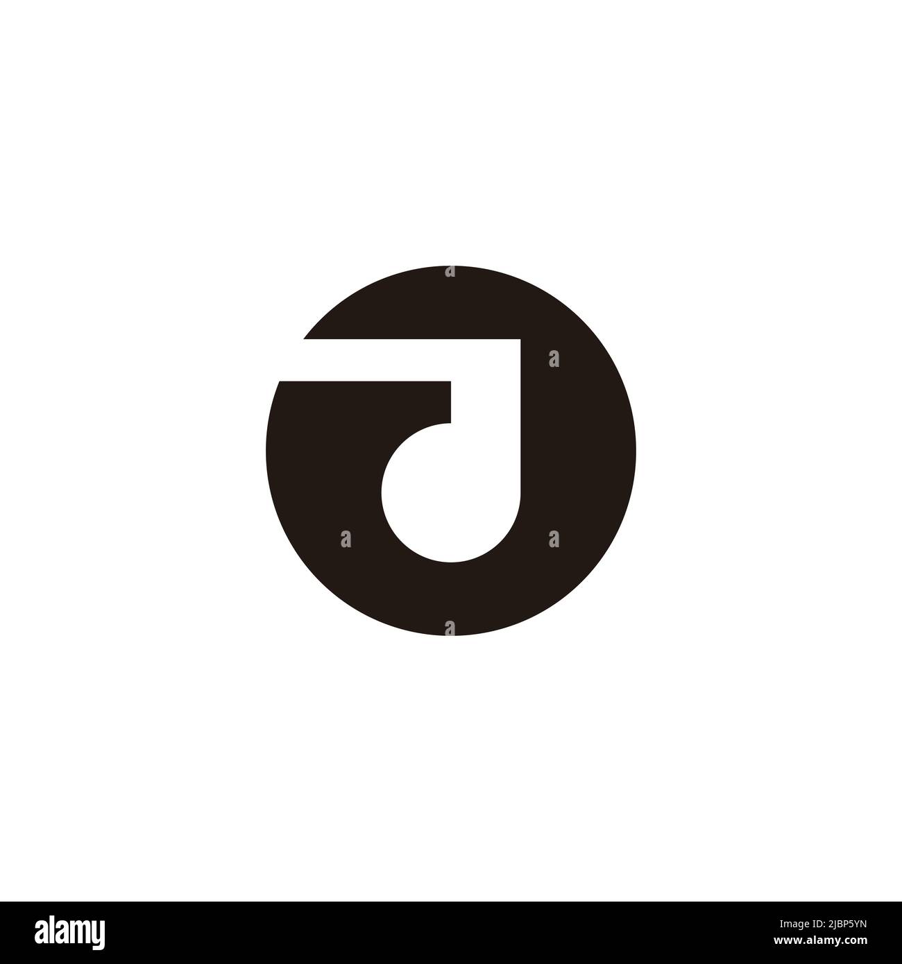 letter j circle abstract geometric simple logo Stock Vector Image & Art ...
