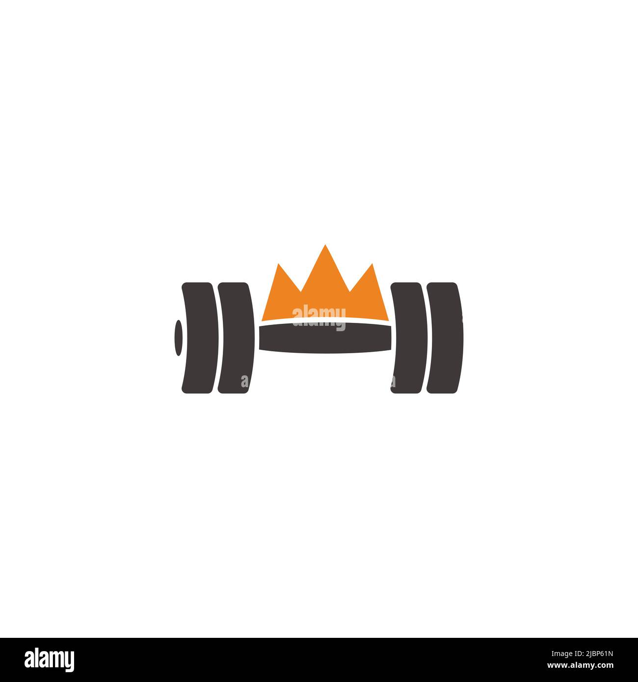 king dumbbell simple crown gym symbol logo vector Stock Vector Image ...