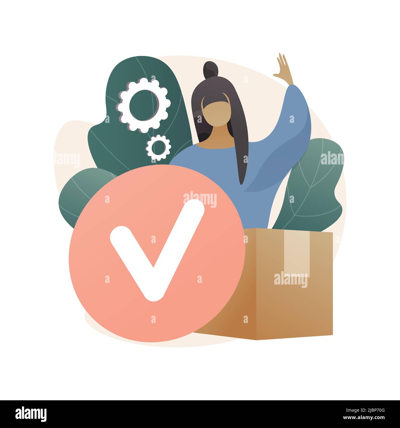 Order received abstract concept vector illustration Stock Vector Image ...
