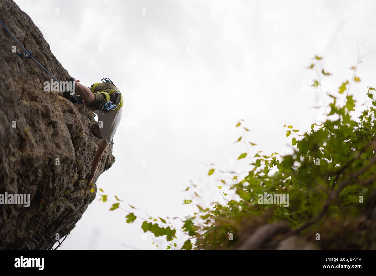 Female adventure climber preparing climbing hi-res stock photography ...