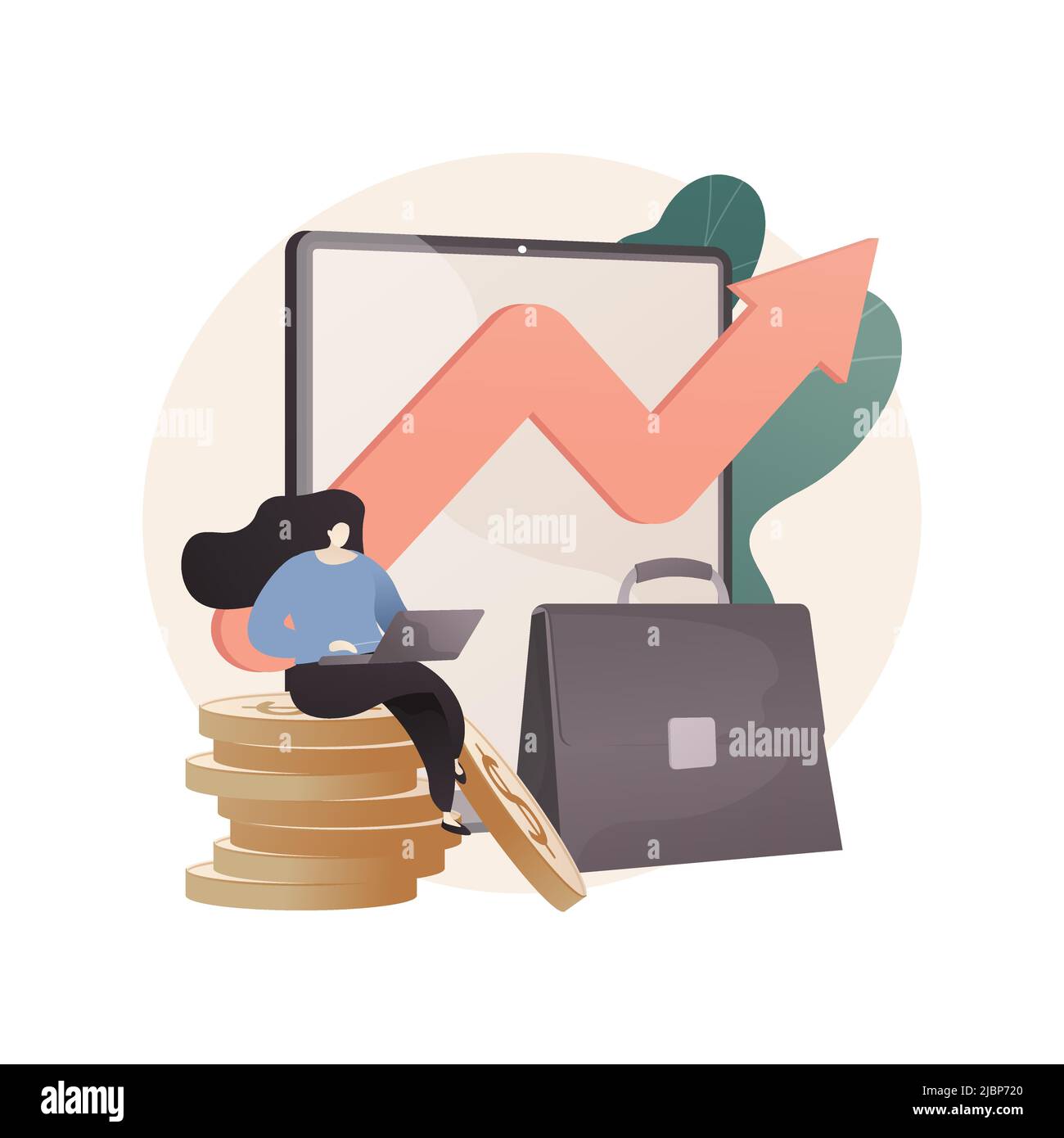 Portfolio income abstract concept vector illustration Stock Vector ...