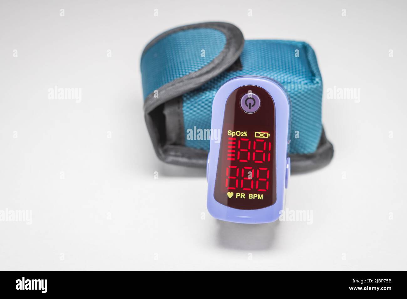 Pulse oximeter device isolated in England UK Stock Photo - Alamy