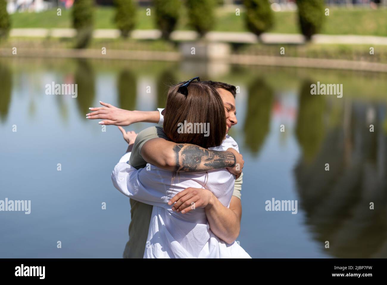 Summer holidays, love, travel, tourism, relationship and dating concept ...