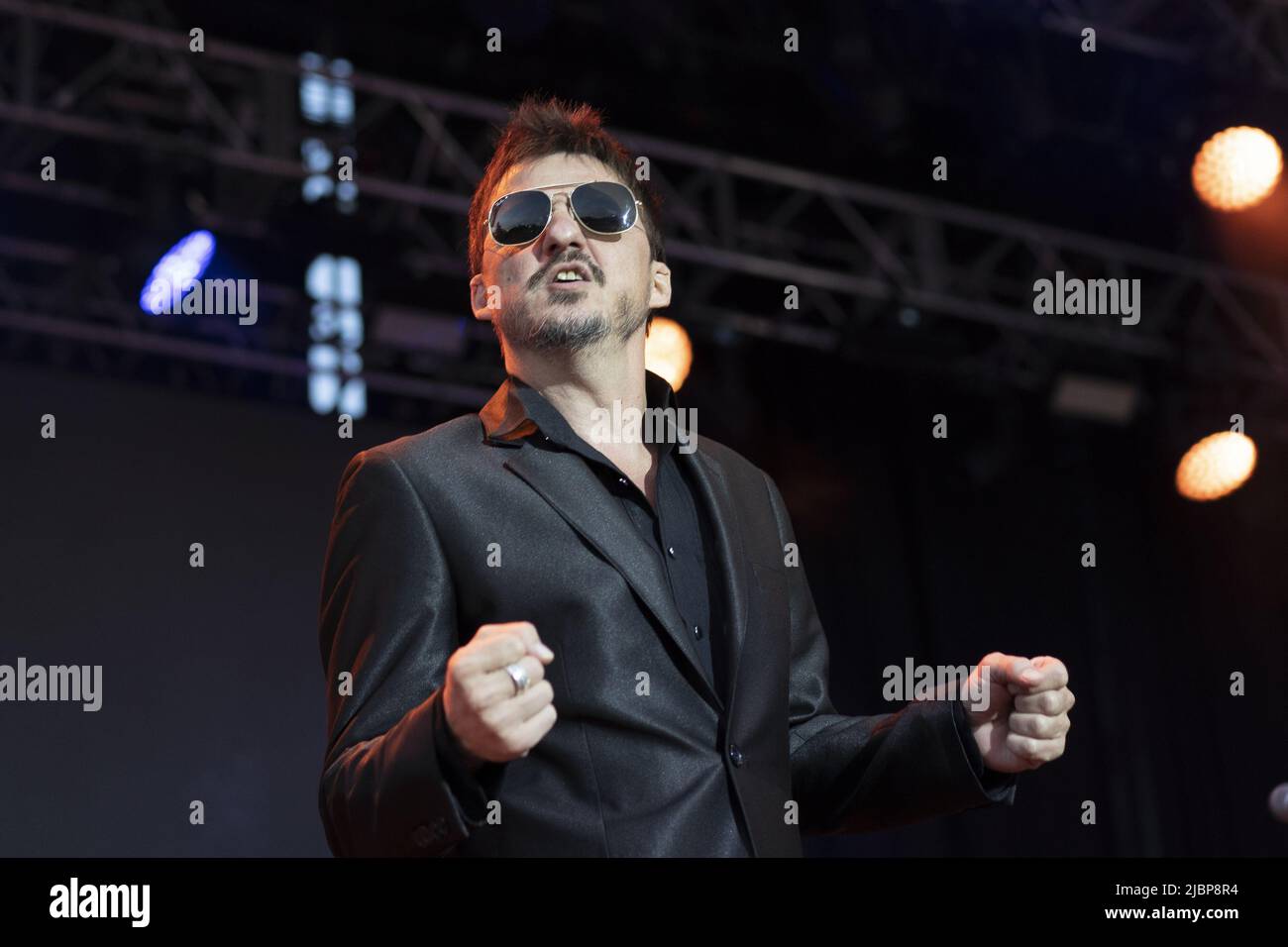 Spanish musician Coque Malla performing at the Noches del Botánico ...