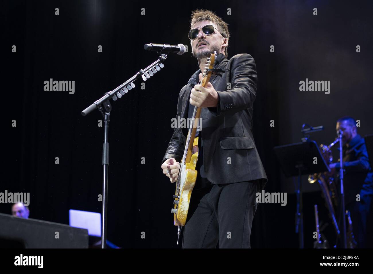 Spanish musician Coque Malla performing at the Noches del Botánico ...