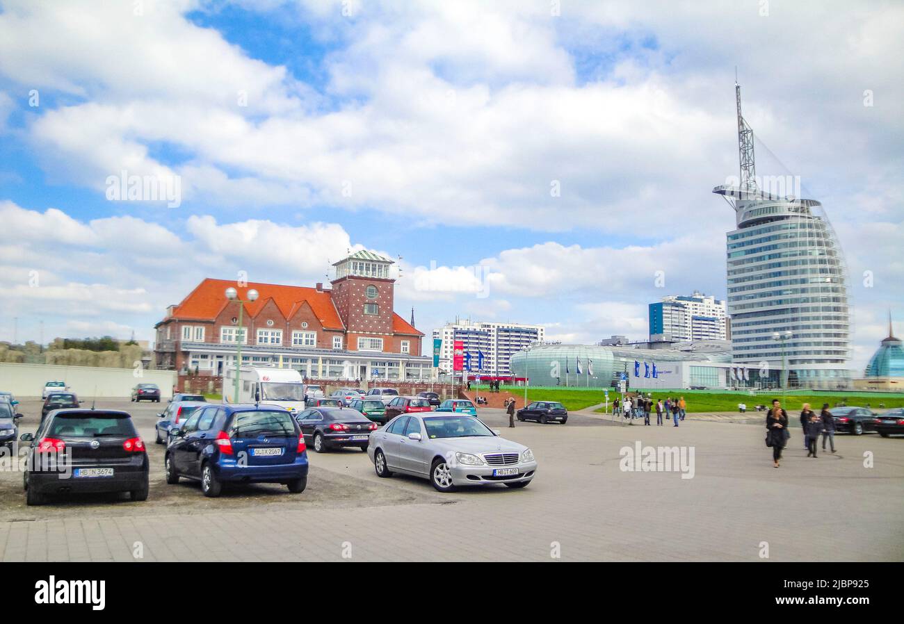 Bremerhaven Germany 02. May 2010 Cityscape and coast panorama of ...