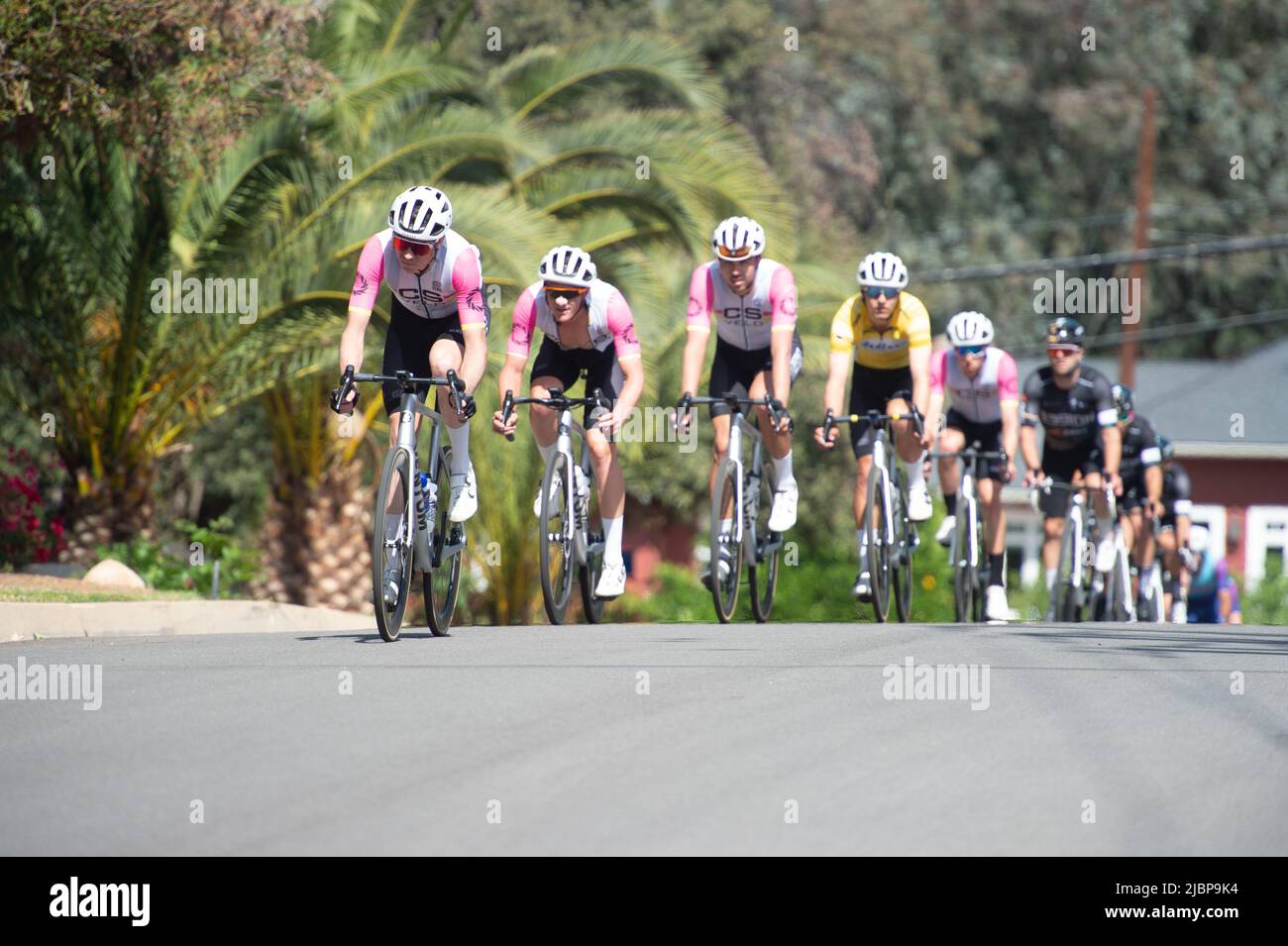 The men's peloton during the Sunset Loop, the final stage of the 2022 ...