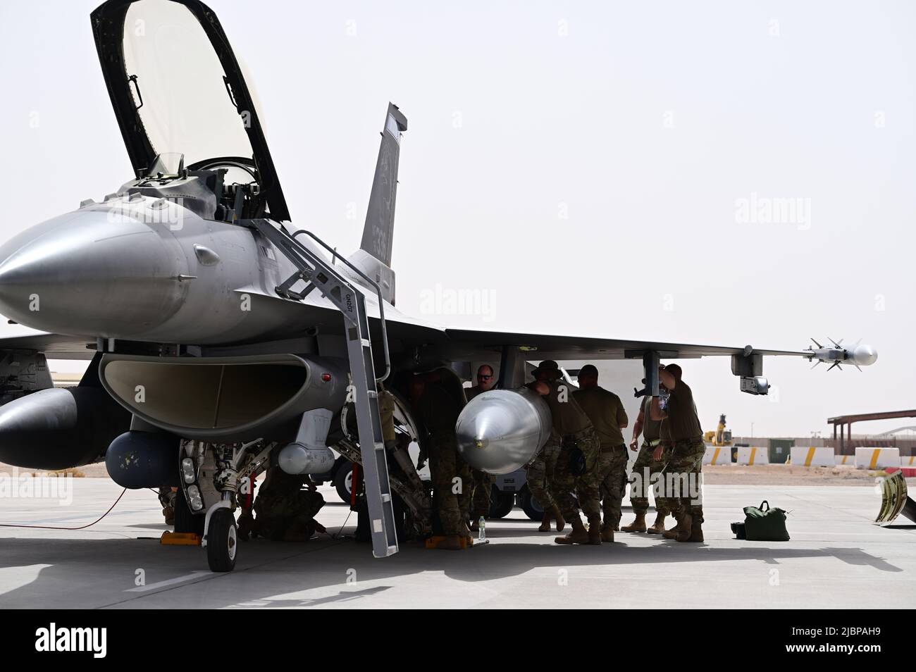U.S. Air Force F-16 Fighting Falcon maintainers, assigned to the 14th ...