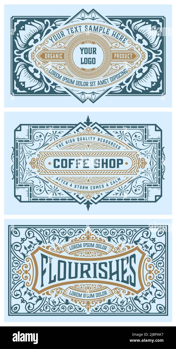 Set of 3 vintage labels for packing Stock Vector Image & Art - Alamy